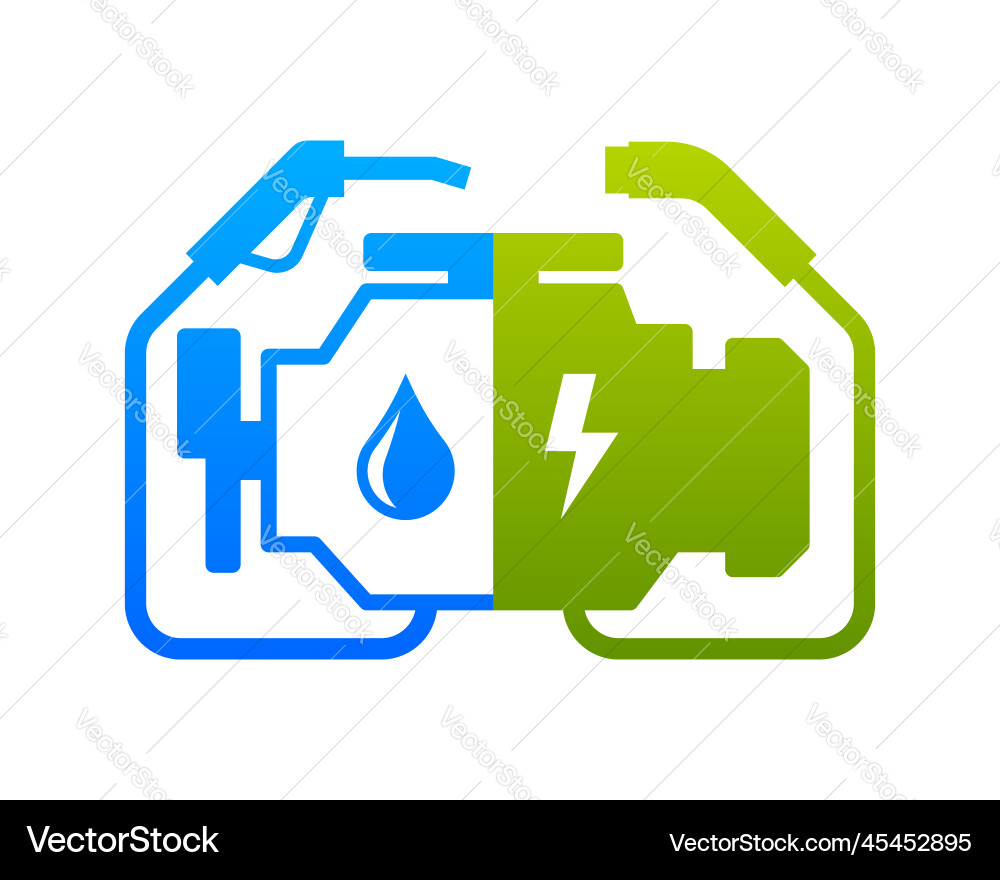 Plug-in hybrid electric vehicle engine Royalty Free Vector