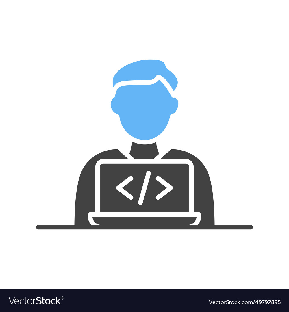 Programmer icon image Royalty Free Vector Image