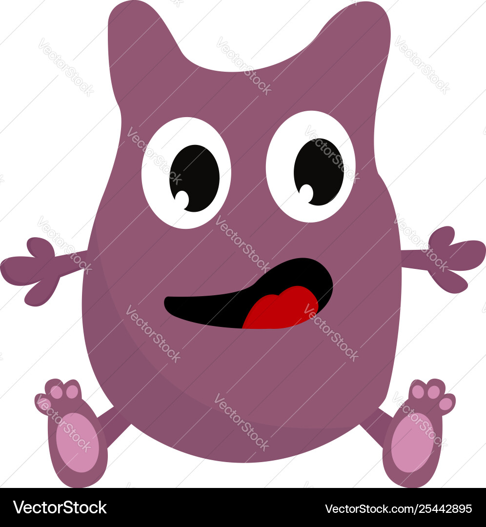 Purple monster or color Royalty Free Vector Image