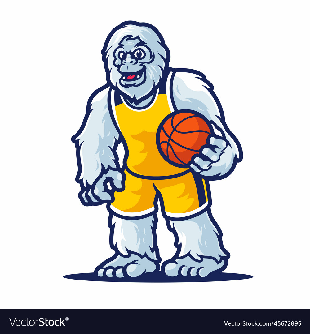 Sasquatch Bigfoot Cartoon Character Mascot Vector Image