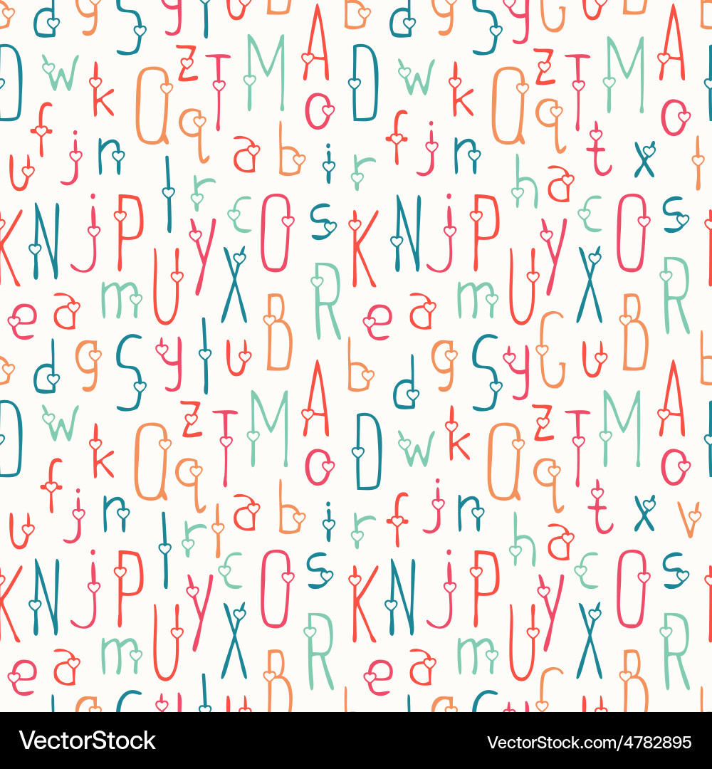 Seamless pattern of colorful hand drawn Royalty Free Vector