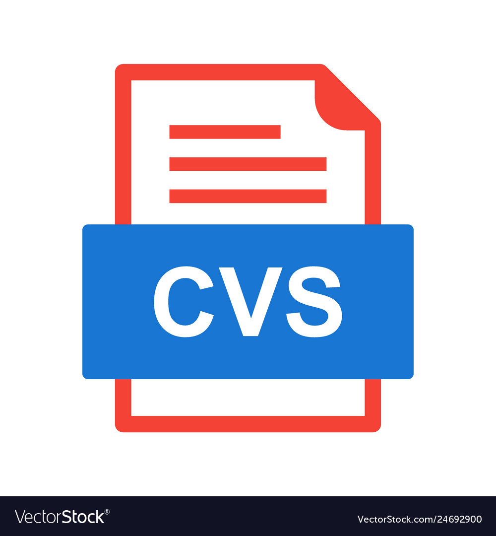 Cvs file document icon Royalty Free Vector Image
