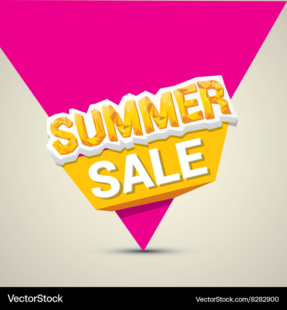 Hot summer sale sticker Royalty Free Vector Image