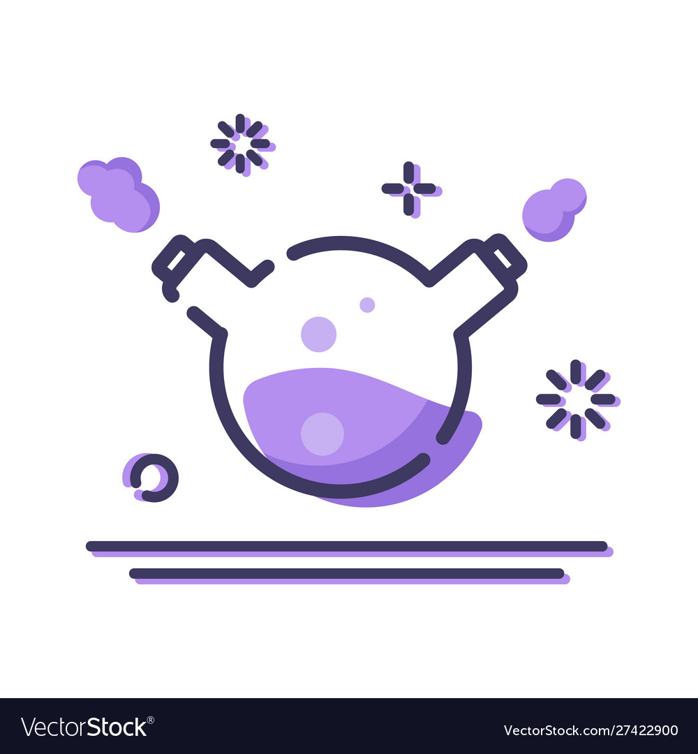 Laboratory flasks icon set Royalty Free Vector Image