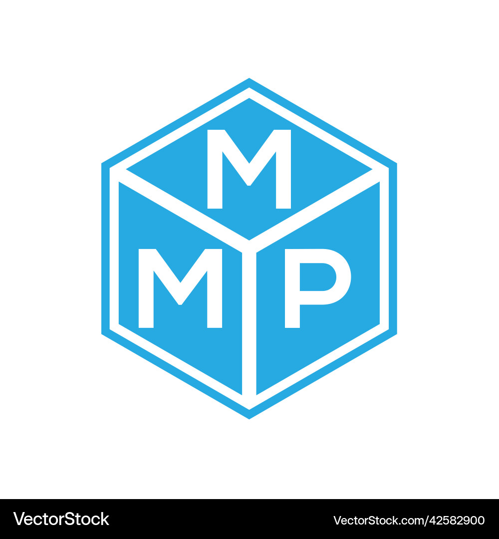 Mmp letter logo design on black background Vector Image