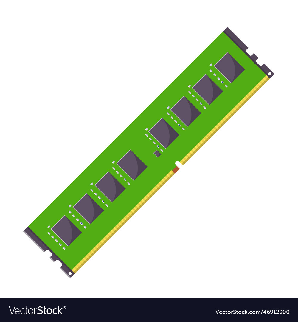 Ram memory clean icon design element on isolated Vector Image