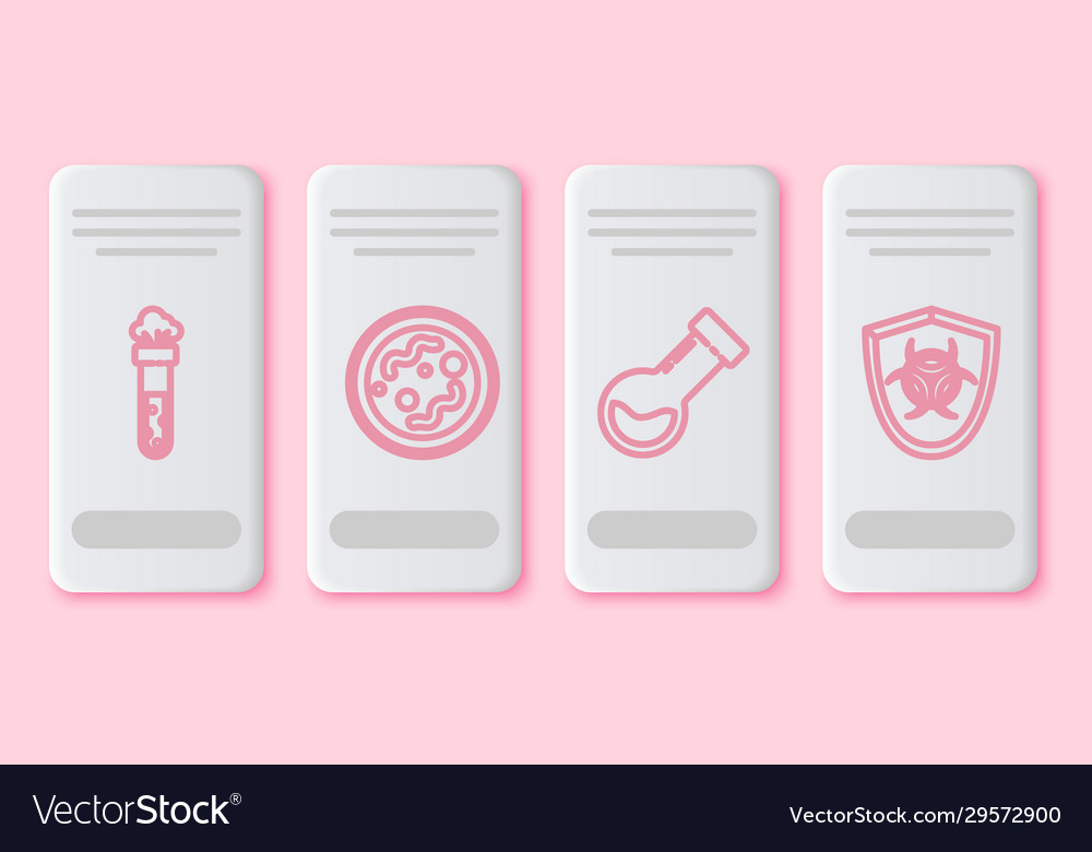 Set line test tube and flask chemical bacteria Vector Image Set line test tube and flask chemical bacteria Vector Image