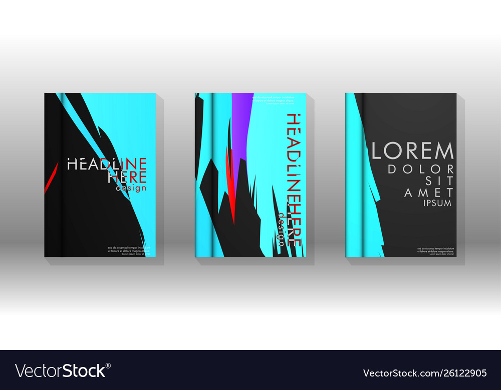 Book cover colorful geometric backgrounds Vector Image