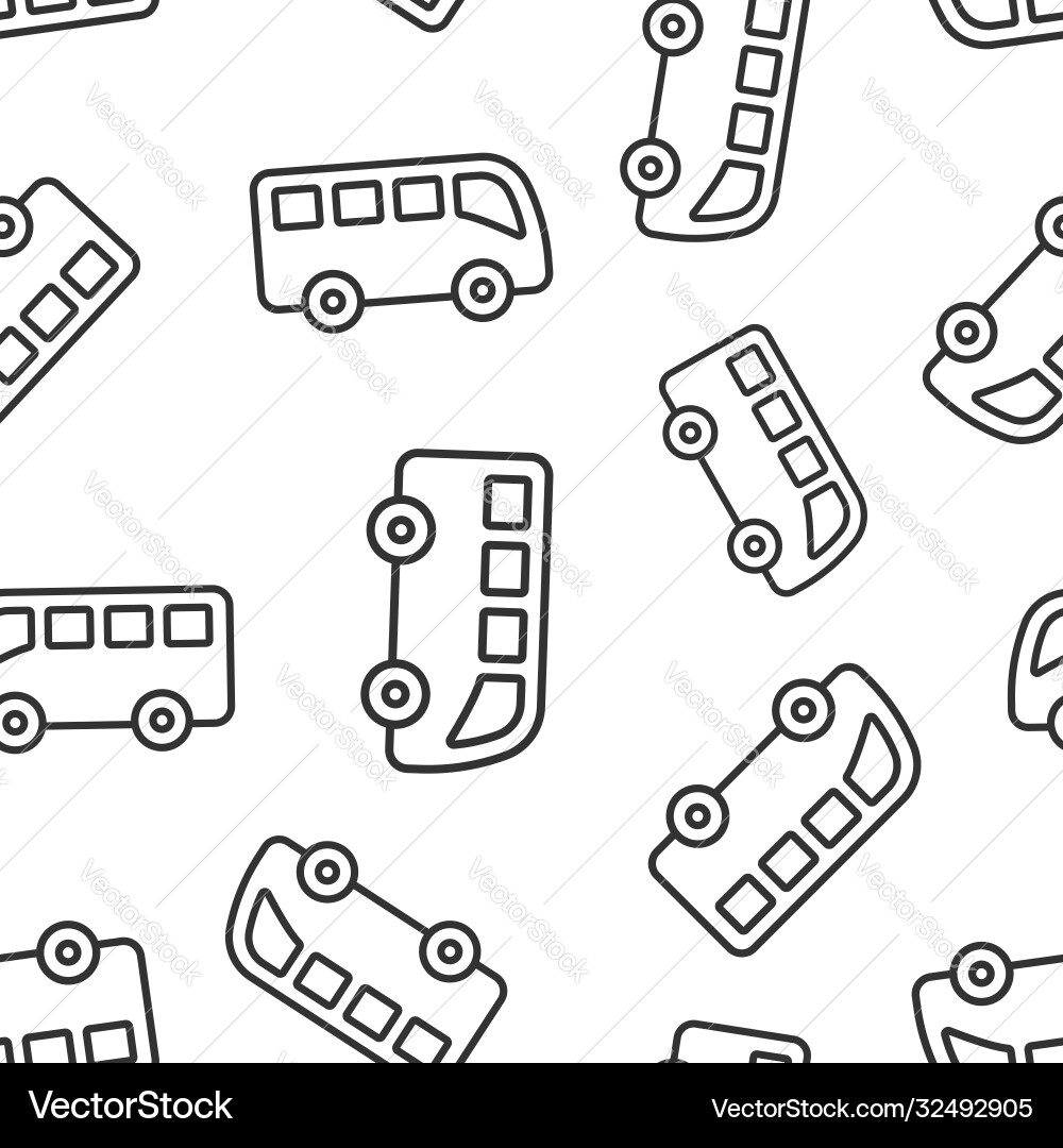 Bus icon in flat style coach on white isolated Vector Image