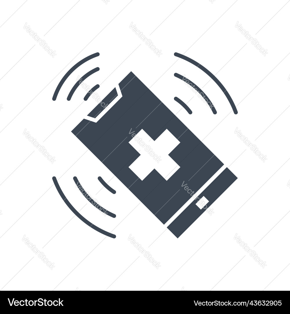Call doctor related glyph icon Royalty Free Vector Image