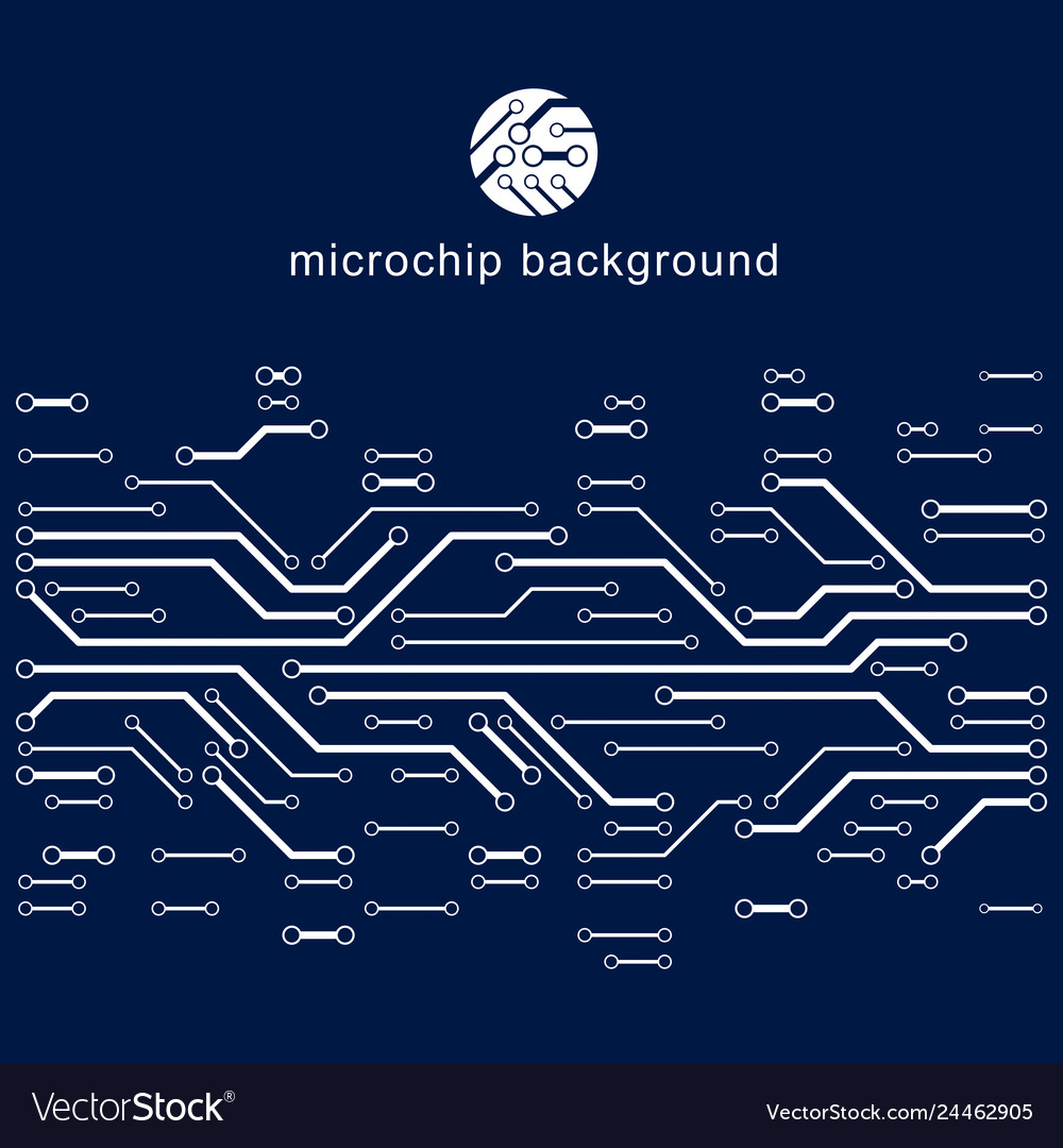 Circuit board digital technologies abstraction Vector Image