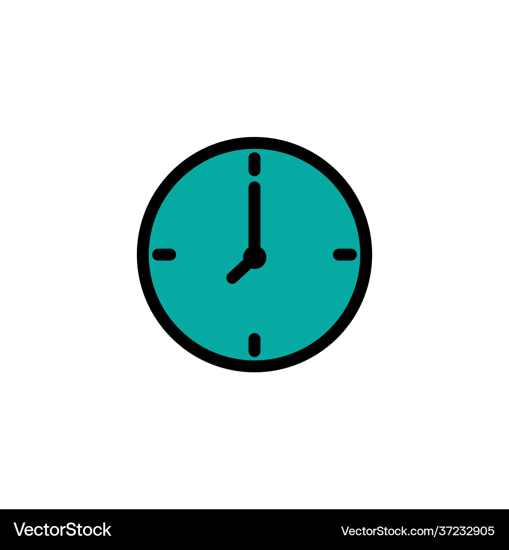 Clock lineal color icon time symbol icon can Vector Image