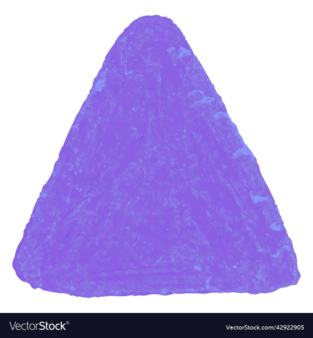 Crayon scribble textured triangle shape Royalty Free Vector Crayon scribble textured triangle shape Royalty Free Vector