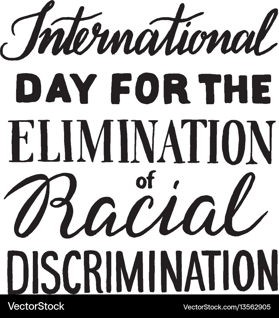 Elimination of racial discrimination Royalty Free Vector