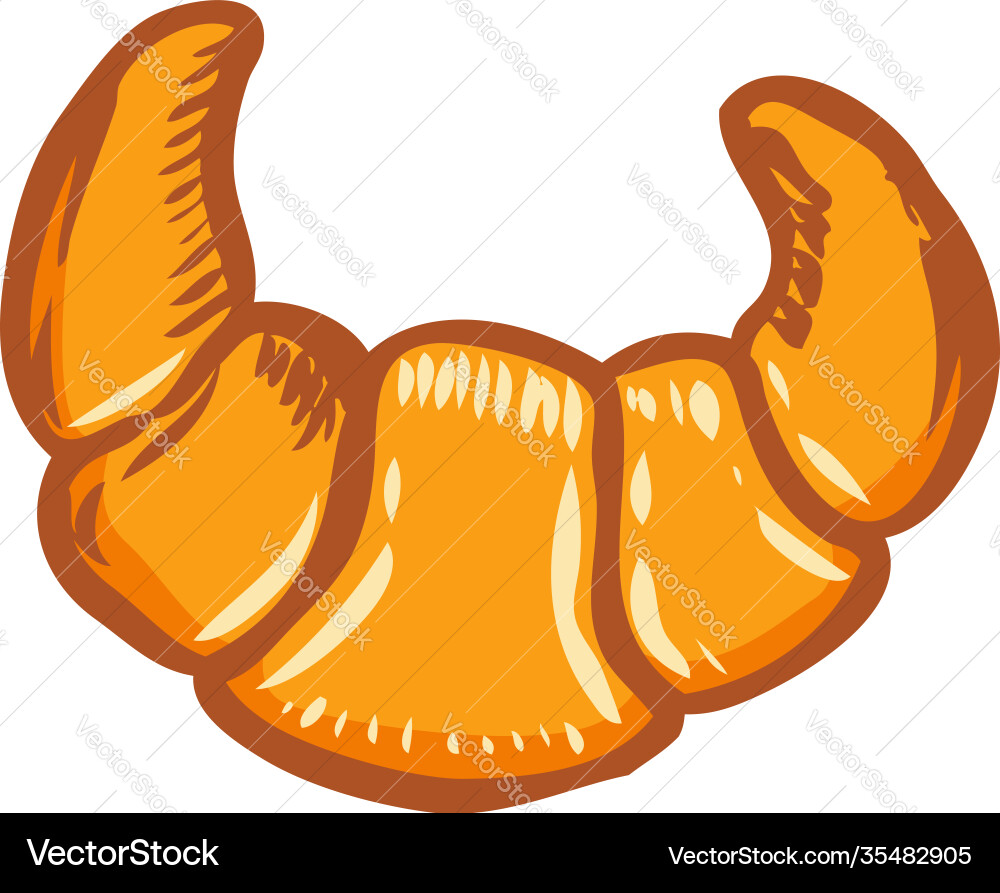 French croissant design element for poster card Vector Image
