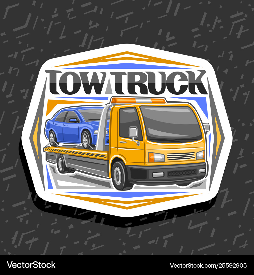 Logo for tow truck Royalty Free Vector Image - VectorStock