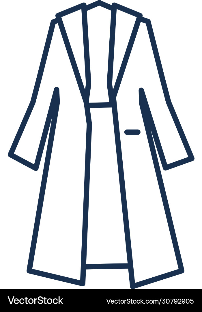 Medical uniform line style icon Royalty Free Vector Image