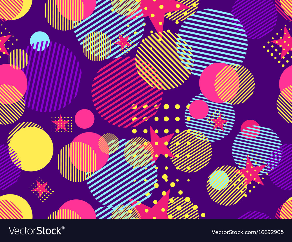 Memphis seamless pattern pop art dotted Royalty Free Vector Memphis seamless pattern pop art dotted Royalty Free Vector