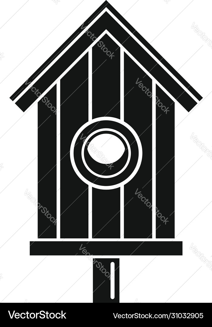 New bird house icon simple style Royalty Free Vector Image