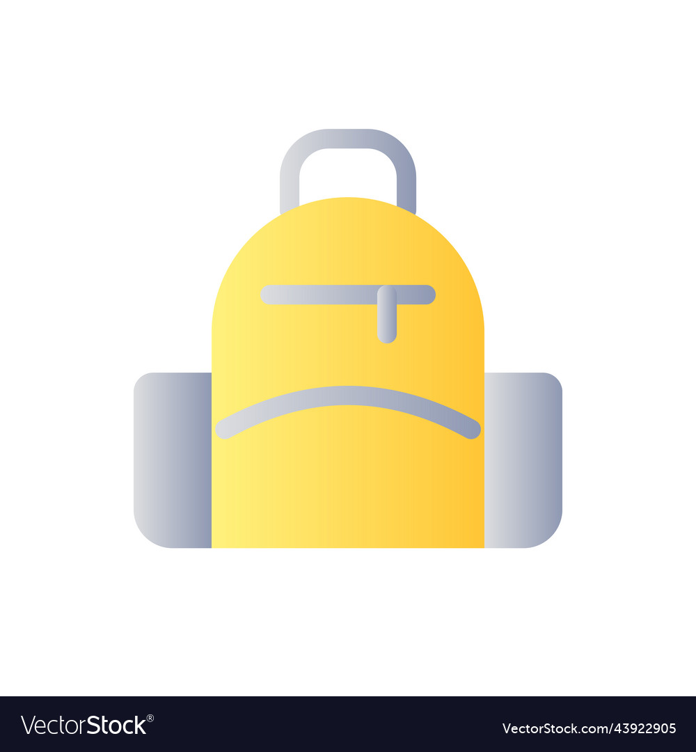 School backpack flat gradient two-color ui icon Vector Image