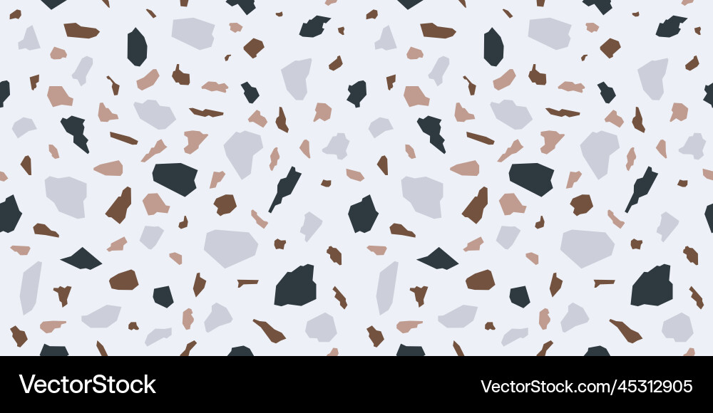 Terrazzo seamless patterns Royalty Free Vector Image