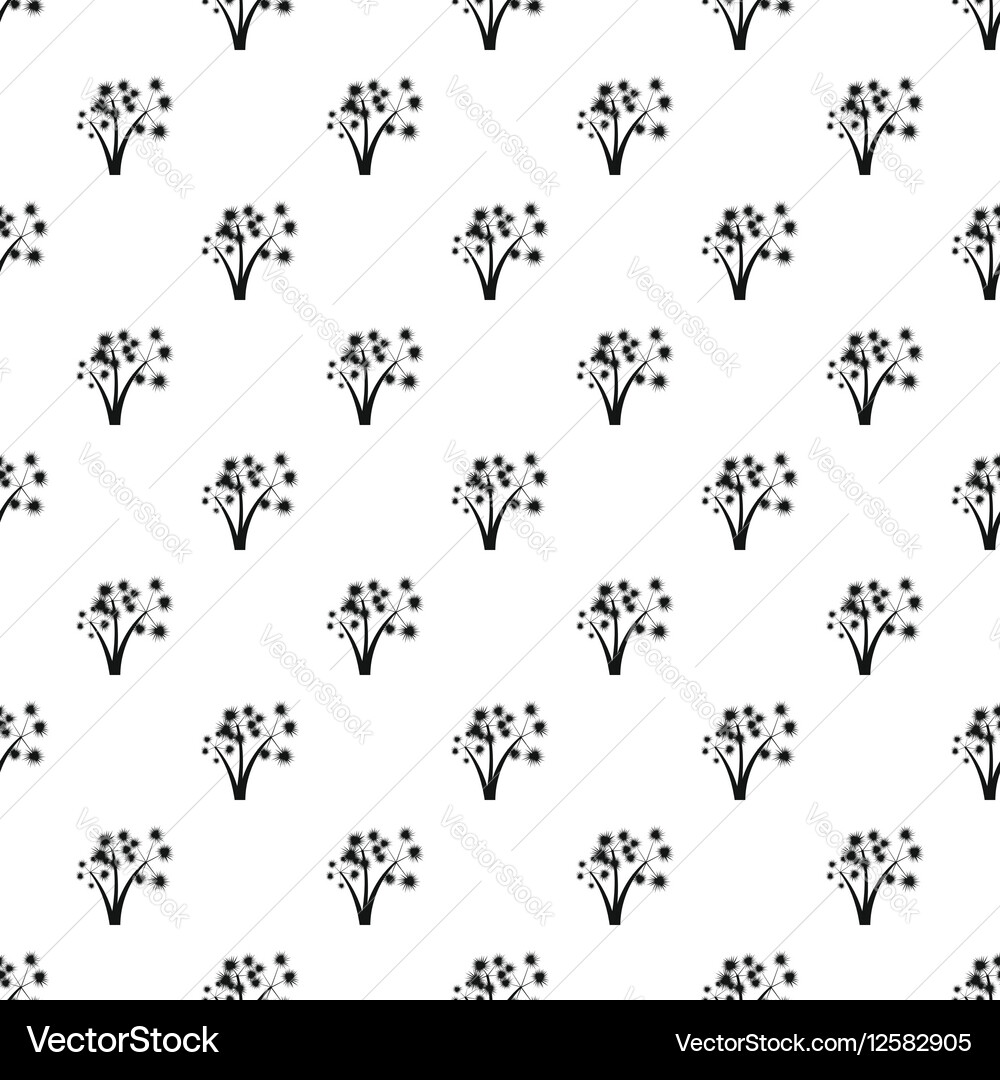Three flowers pattern simple style Royalty Free Vector Image