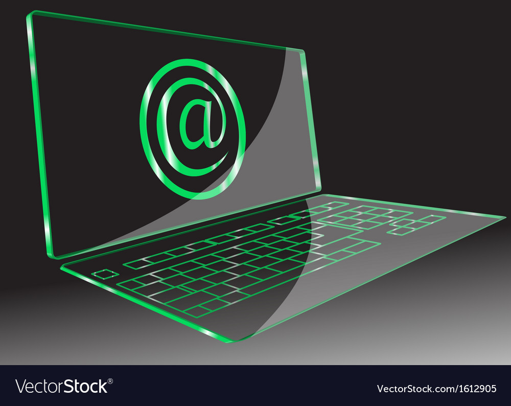 Transparent computer Royalty Free Vector Image