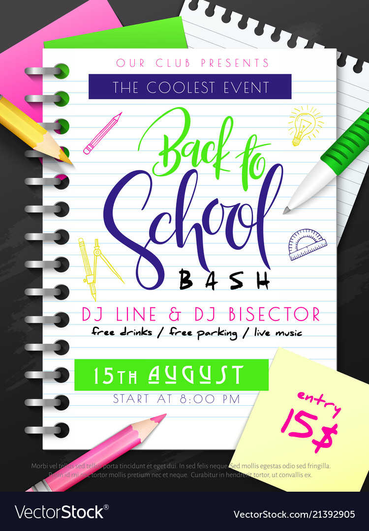 With design template for back Royalty Free Vector Image