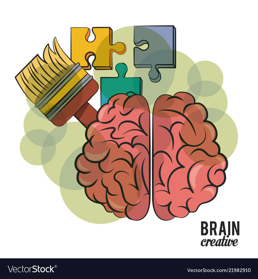 Brain creative concept icon Royalty Free Vector Image
