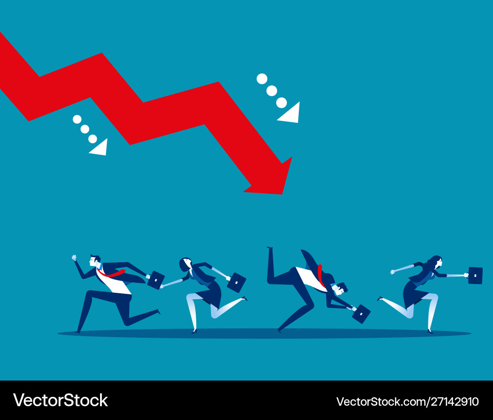 Business team and failure concept risk Royalty Free Vector