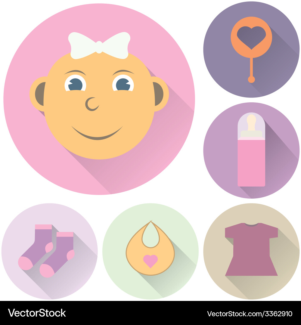 Children icons on a white background Royalty Free Vector