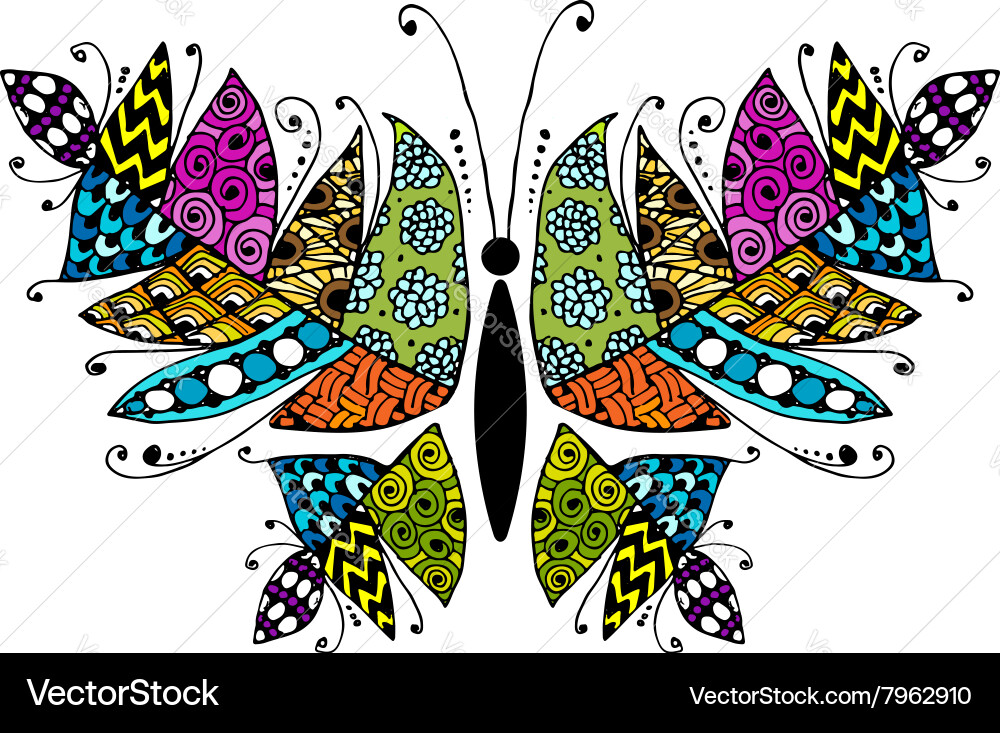 Colorful butterfly for your design Royalty Free Vector Image