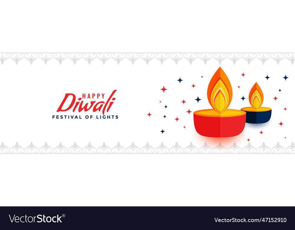 Creative happy diwali festival of lights banner Vector Image Creative happy diwali festival of lights banner Vector Image