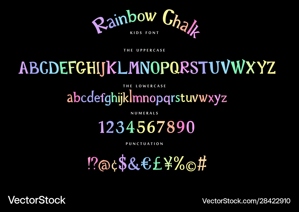 Handwritten display font alphabet set Royalty Free Vector