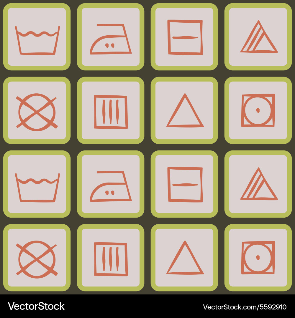 Seamless background with washing symbols Vector Image