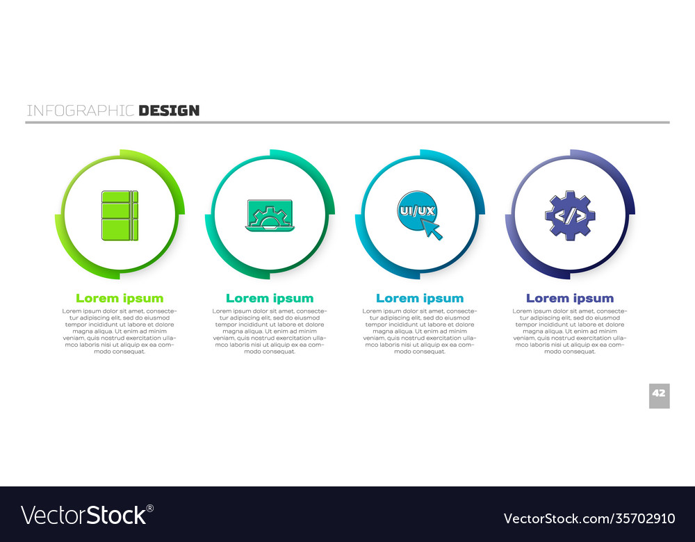 Set sketchbook or album web development ui ux Vector Image
