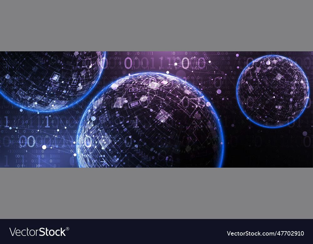 Sphere theme digital technology background Vector Image