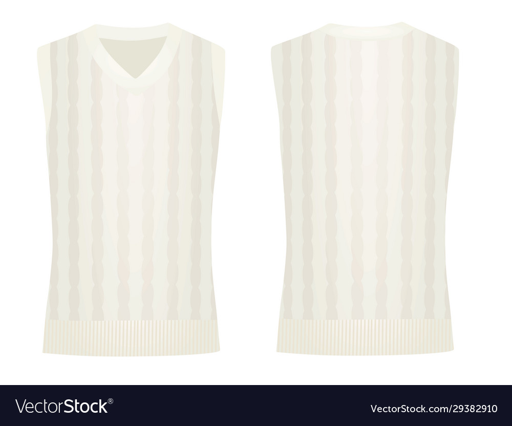 White woolen pullover Royalty Free Vector Image