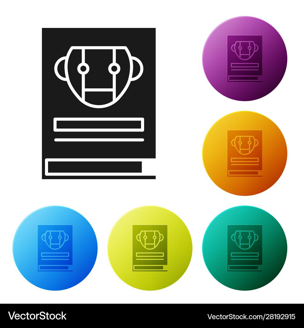 Black user manual icon isolated on white Vector Image