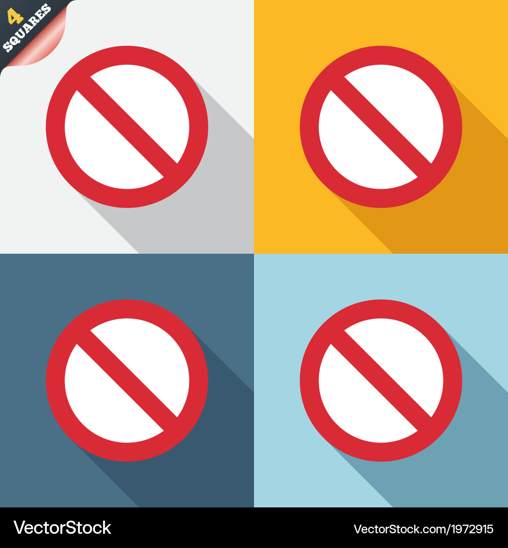 Blacklist sign icon user not allowed symbol Vector Image