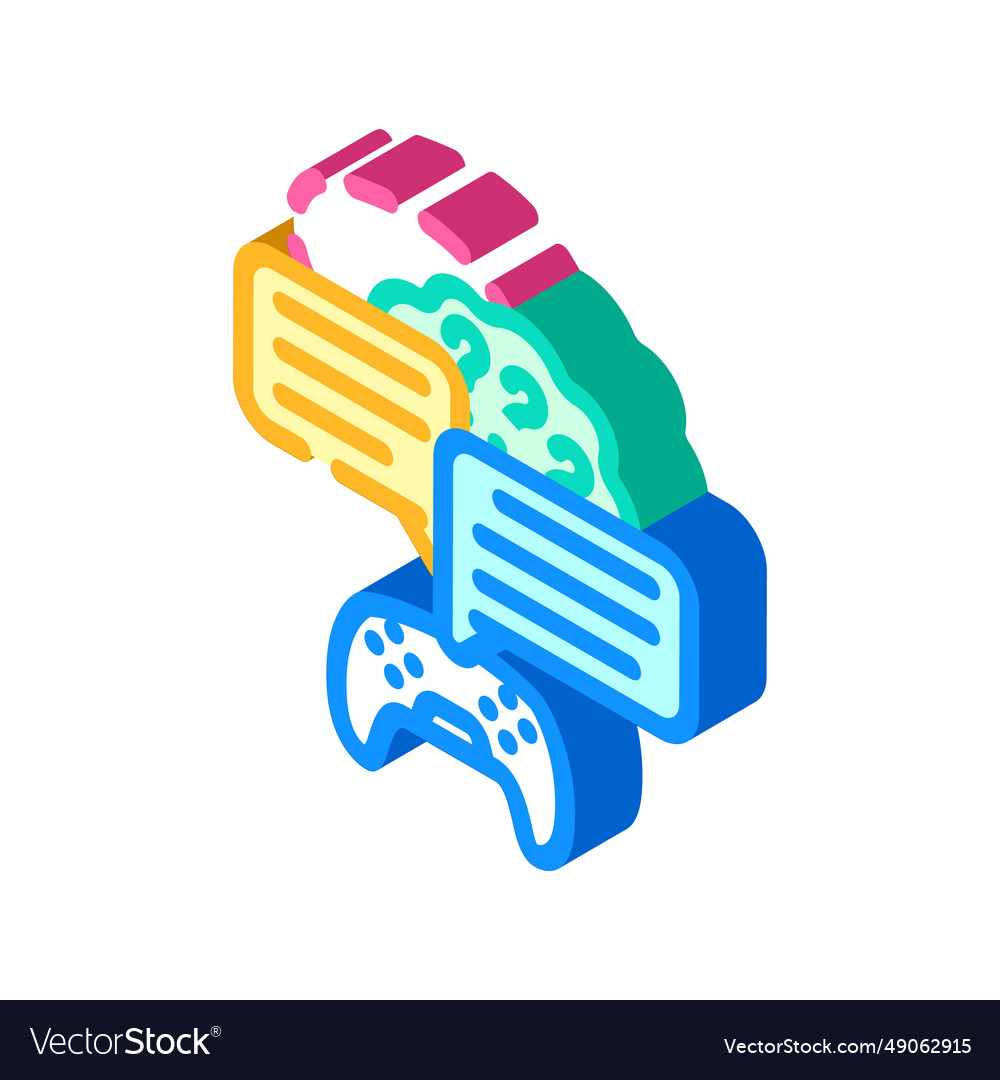 Community game development isometric icon Vector Image Community game development isometric icon Vector Image