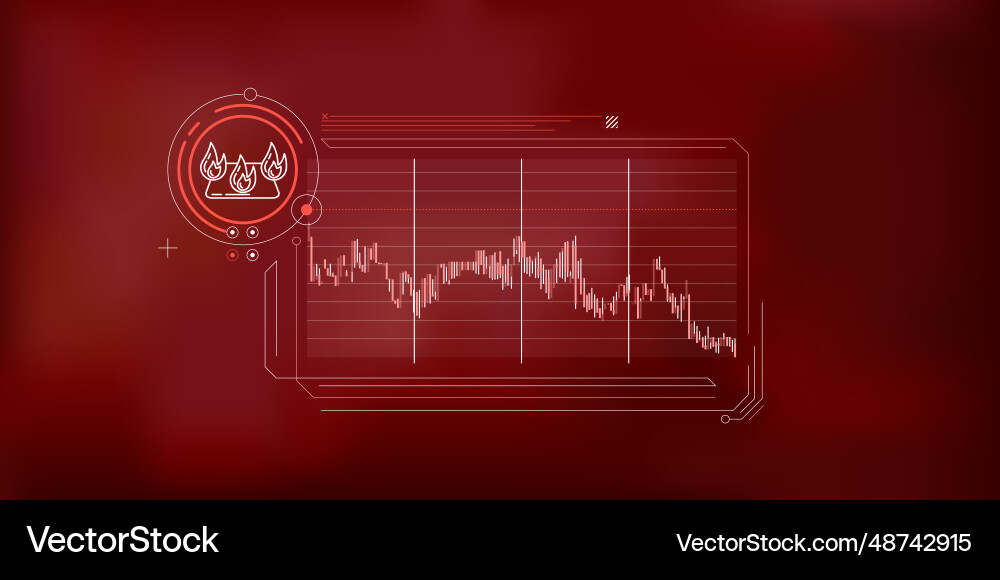 Infographics of the dynamics falling prices Vector Image