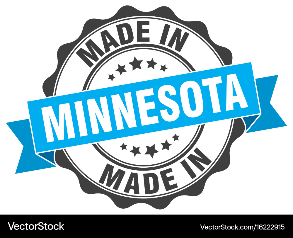 Made in minnesota round seal Royalty Free Vector Image