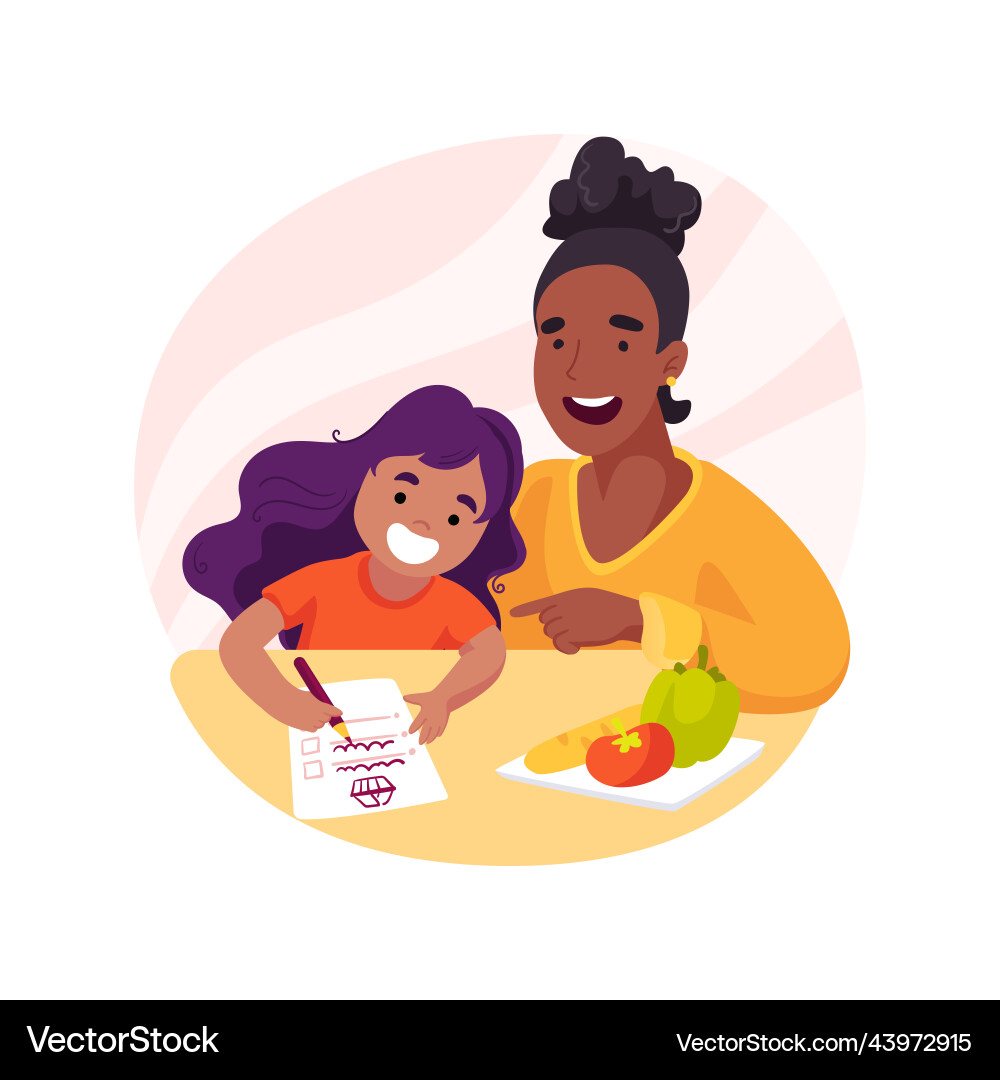 Make a shopping list isolated cartoon Royalty Free Vector