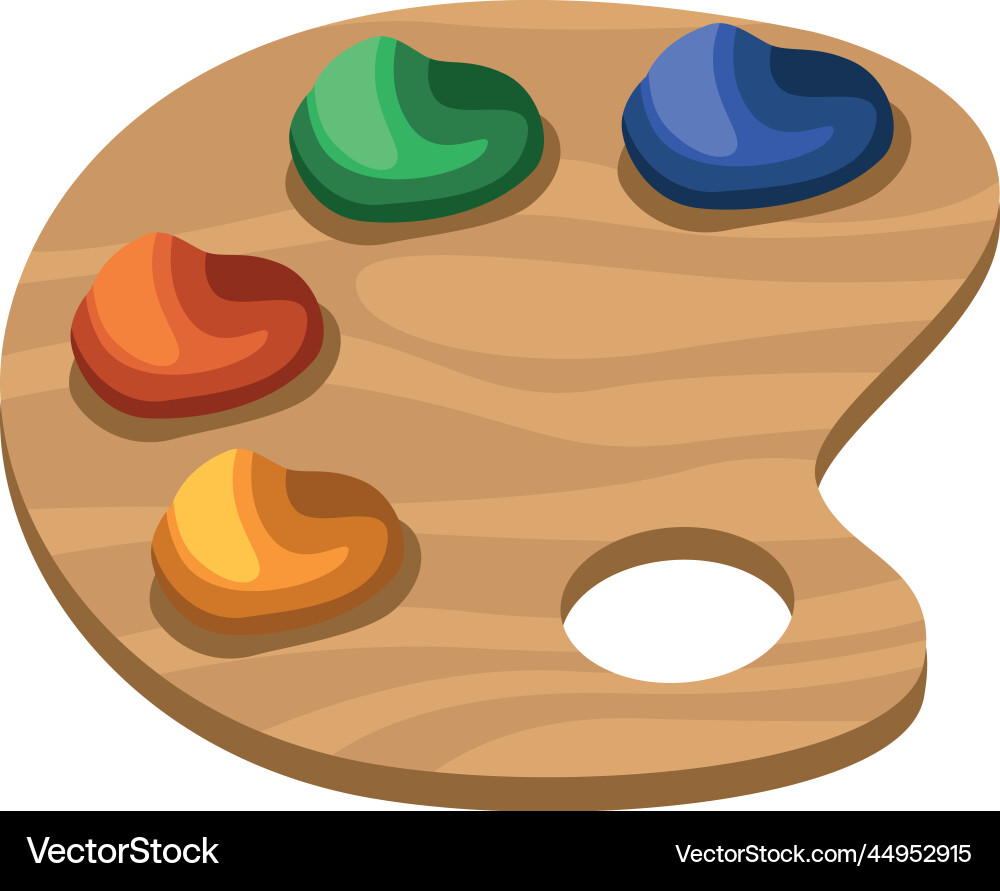 Paint palette school supply Royalty Free Vector Image