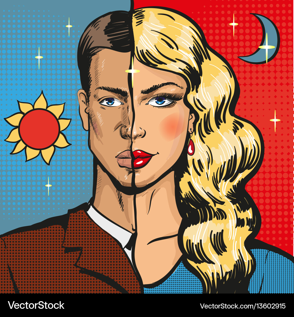 Pop art male wearing Royalty Free Vector Image