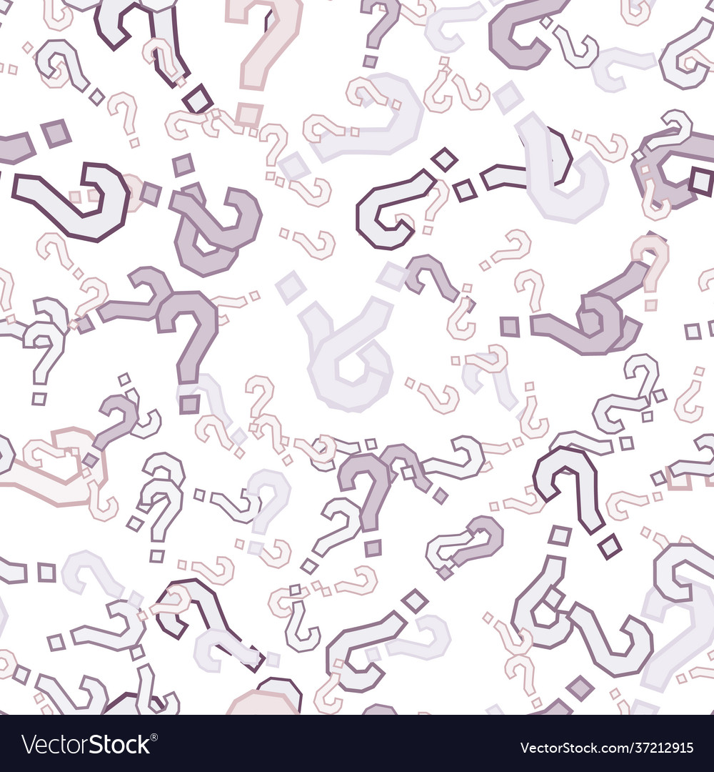 Quiz seamless pattern question marks doubt faq Vector Image