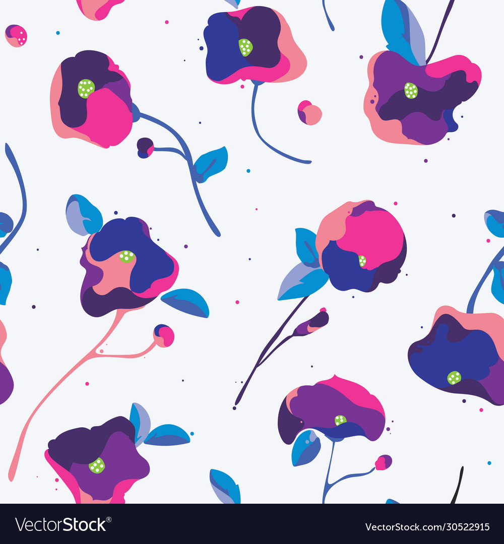 Seamless Pattern With Beautiful Abstract Vector Image