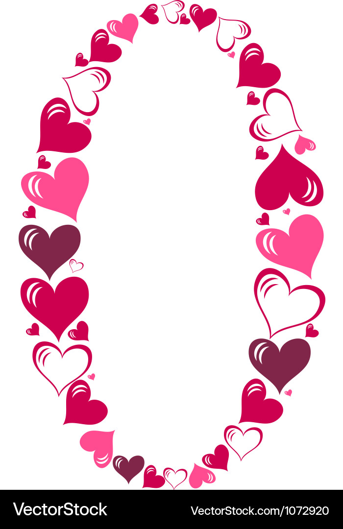 Alphabet of hearts Royalty Free Vector Image - VectorStock