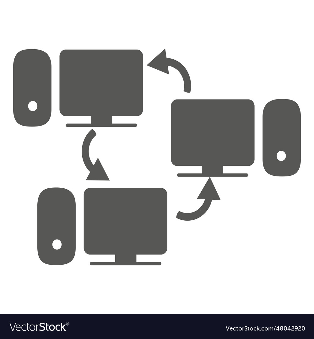 Computer networking icon Royalty Free Vector Image